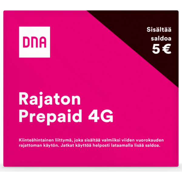 DNA Rajaton Prepaid 4G – DataStoppi